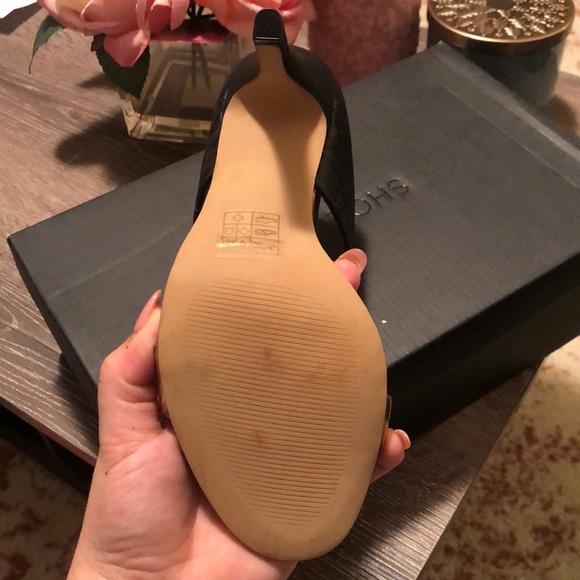 Shoemint | Shoes | Shoemint Josie Black And Rose Gold Heels | Poshmark